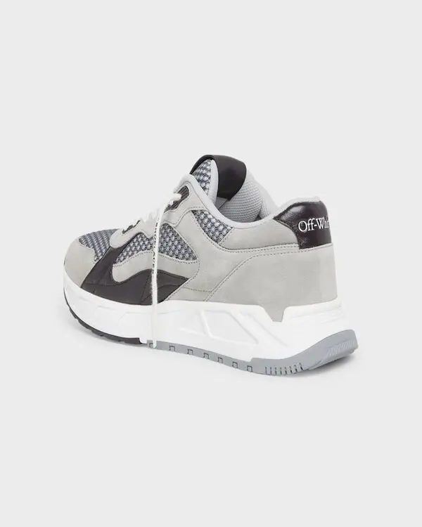 Off-White Kick Off Mesh And Leather Runner Sneakers - Grey